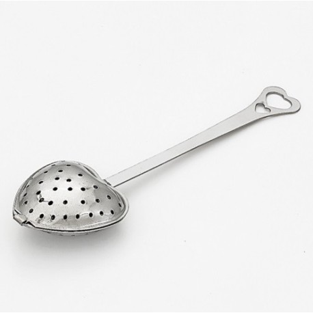 Pince à thé en forme de coeur, en inox.